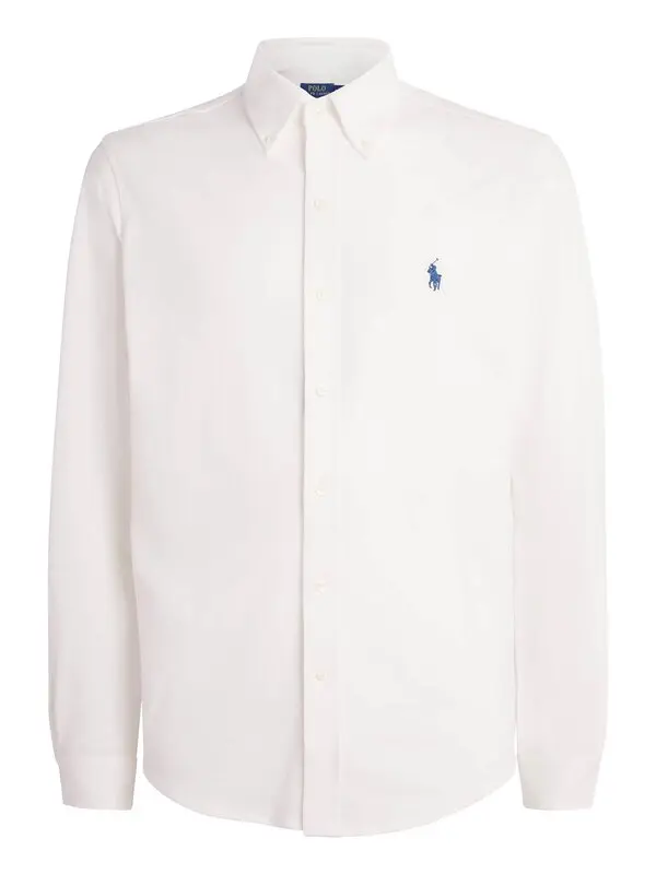 Polo Ralph Lauren Cotton Textured Polo Shirt - White