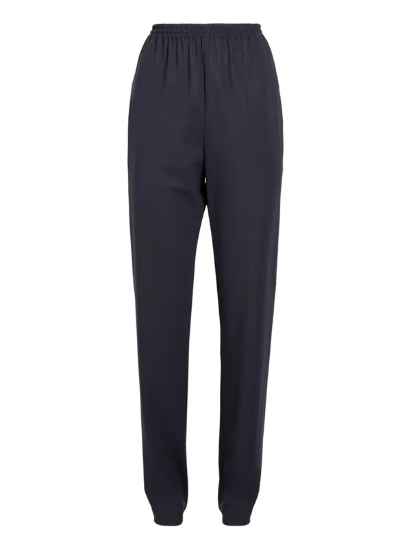 Eskandar Wool Tapered Trousers - Blue