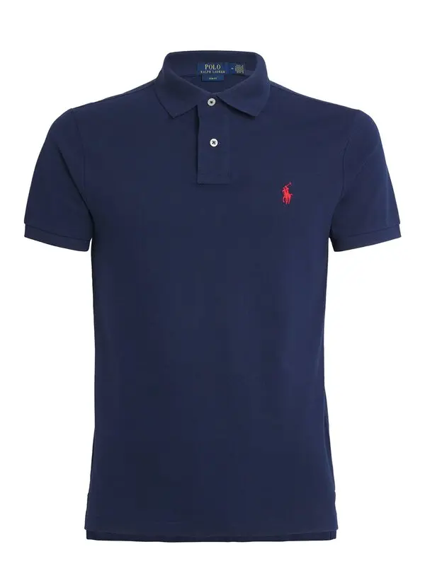 Polo Ralph Lauren Cotton Mesh Slim-fit Polo Shirt - Navy