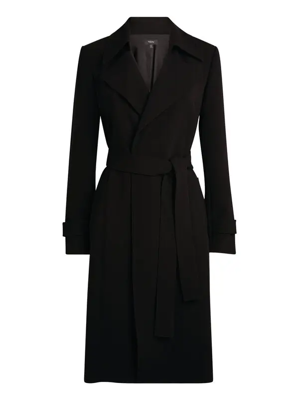 Theory Oaklene Trench Coat - Black