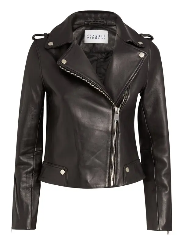 Claudie Pierlot Leather Jacket - Black