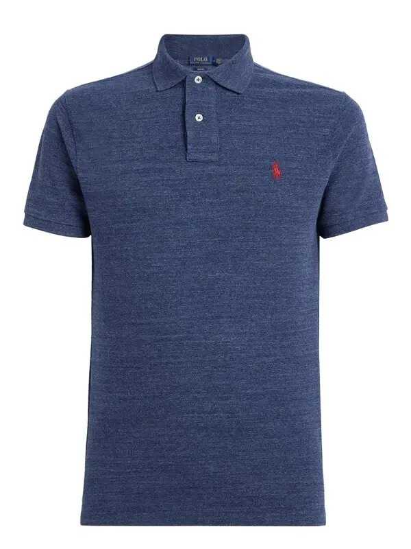 Polo Ralph Lauren Cotton Mesh Slim-fit Polo Shirt - Blue