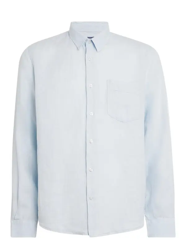 Vilebrequin Linen Embroidered Caroubis Shirt - Blue