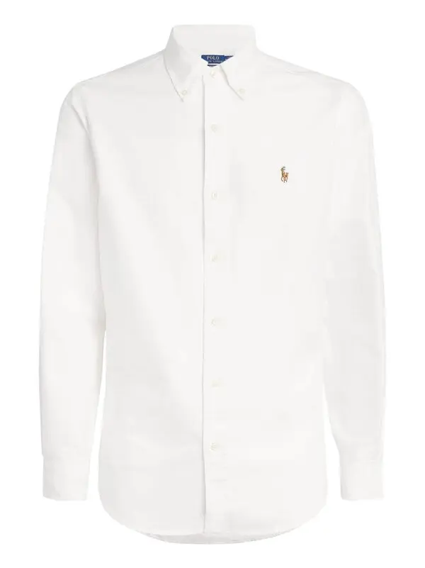 Polo Ralph Lauren Custom Fit Polo Pony Oxford Shirt - White