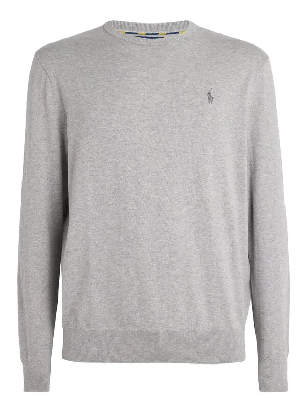 Polo Ralph Lauren Pima Cotton Polo Pony Sweater - Grey