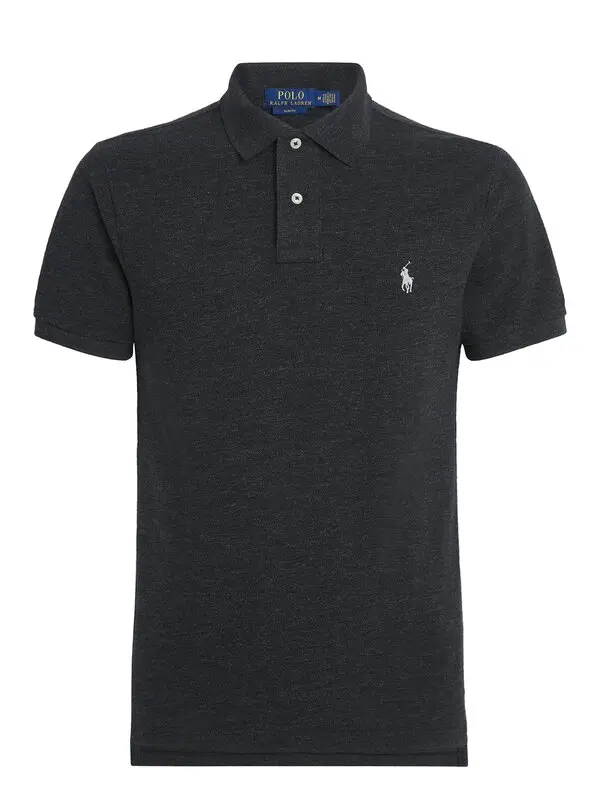 Polo Ralph Lauren Cotton Mesh Slim-fit Polo Shirt - Black