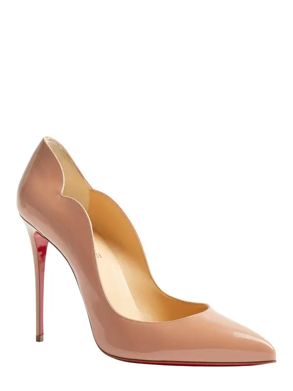 CHRISTIAN LOUBOUTIN Hot Chick Patent Leather Pumps 100 - Nude