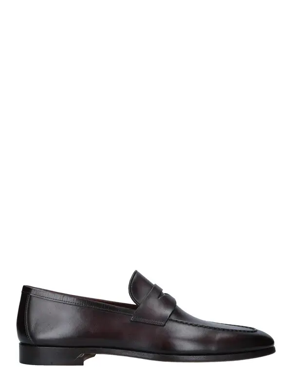 Magnanni Leather Delos Penny Loafers - Brown