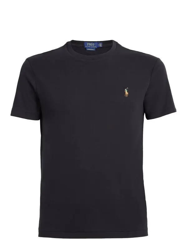 Polo Ralph Lauren Pima Cotton Polo Pony T-shirt - Black