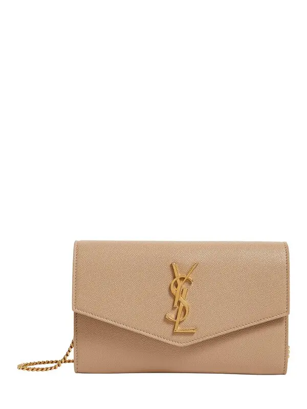 Saint Laurent Uptown Chain Wallet - Beige