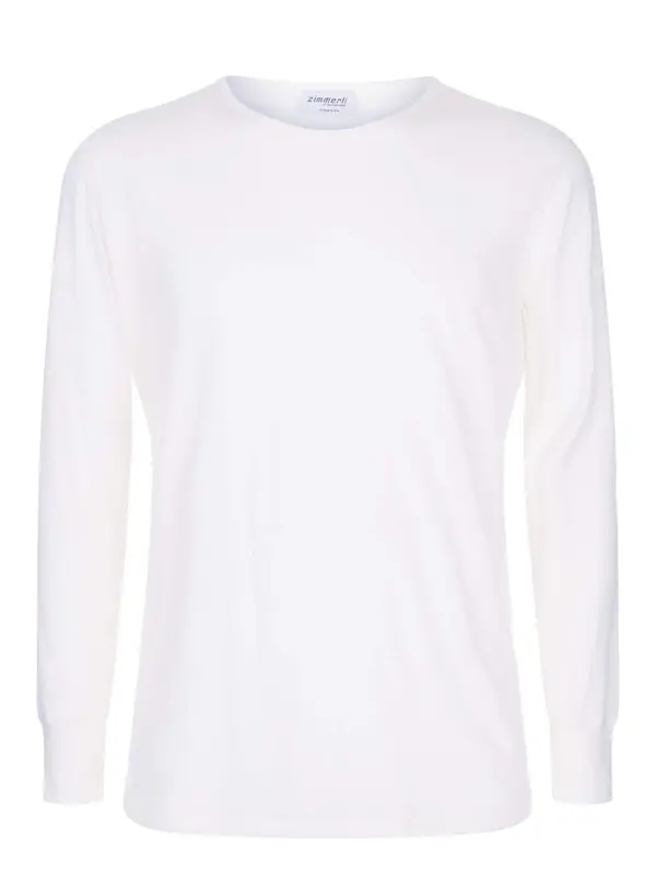 Zimmerli Wool And Silk Long Sleeve Top - Ivory