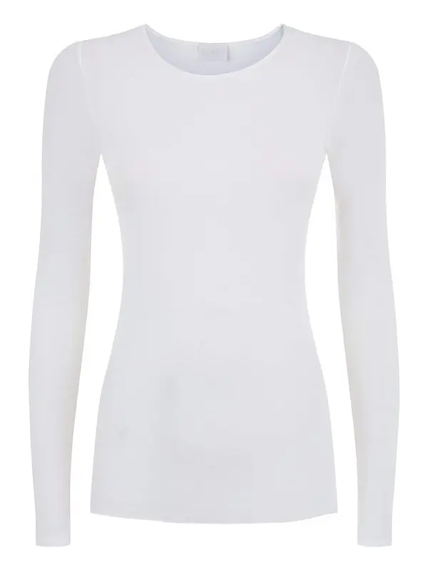 Hanro Cotton Seamless Long-sleeved Top - White