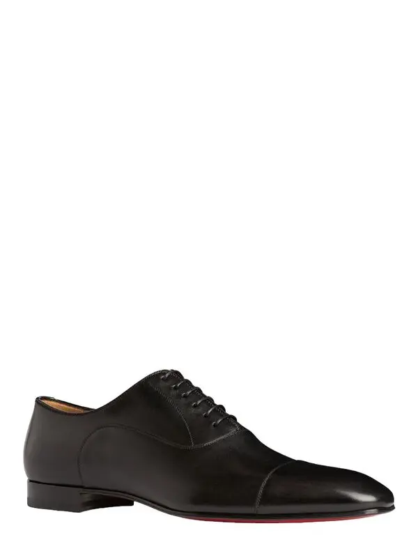 CHRISTIAN LOUBOUTIN Greggo Calfskin Oxford Shoes - Black