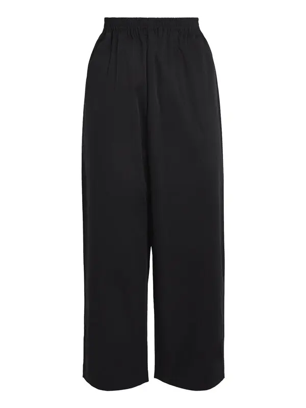 Eskandar Cropped Japanese Trousers - Black
