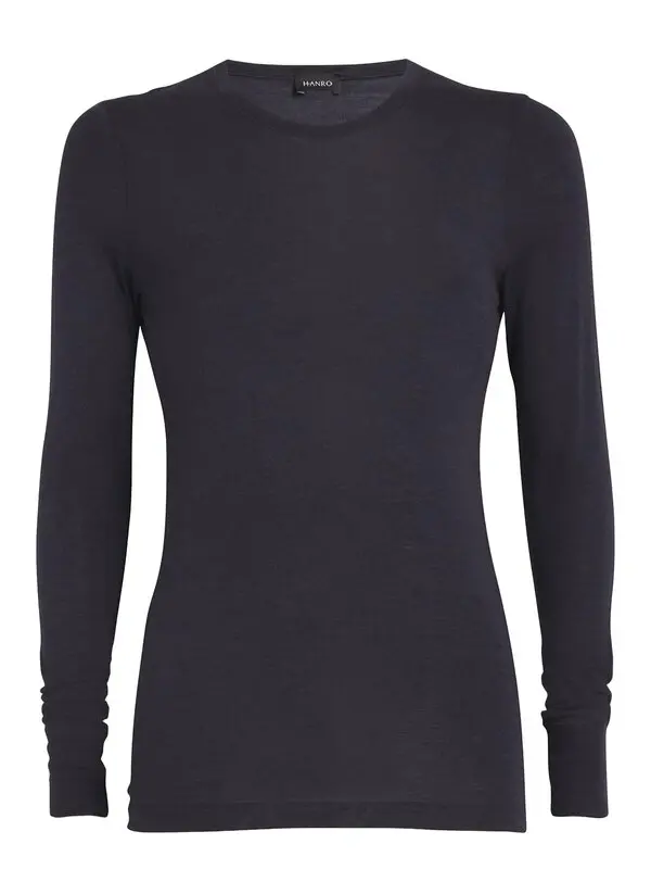 Hanro Woollen Silk Long Sleeve T-shirt - Grey