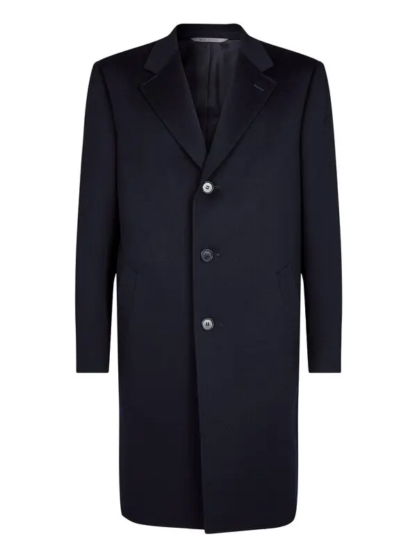 Canali Wool-cashmere Coat - Navy