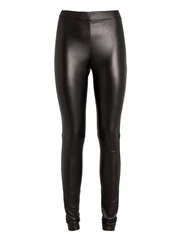 JOSEPH Leather Stretch Leggings - Black
