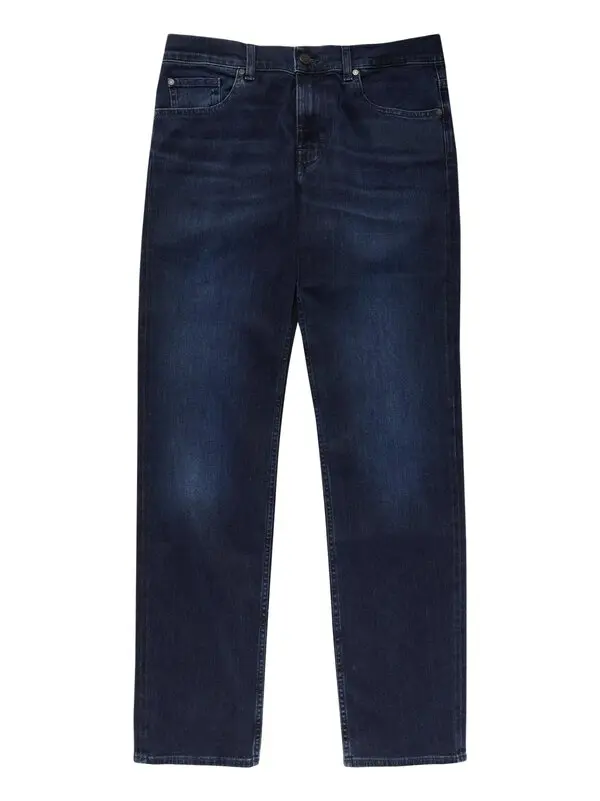 7 For All Mankind Straight Luxe Dark-wash Jeans - Navy