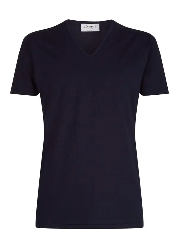 Zimmerli 172 Pure Comfort V-neck T-shirt - Navy
