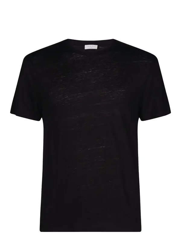 Sandro Linen T-shirt - Black