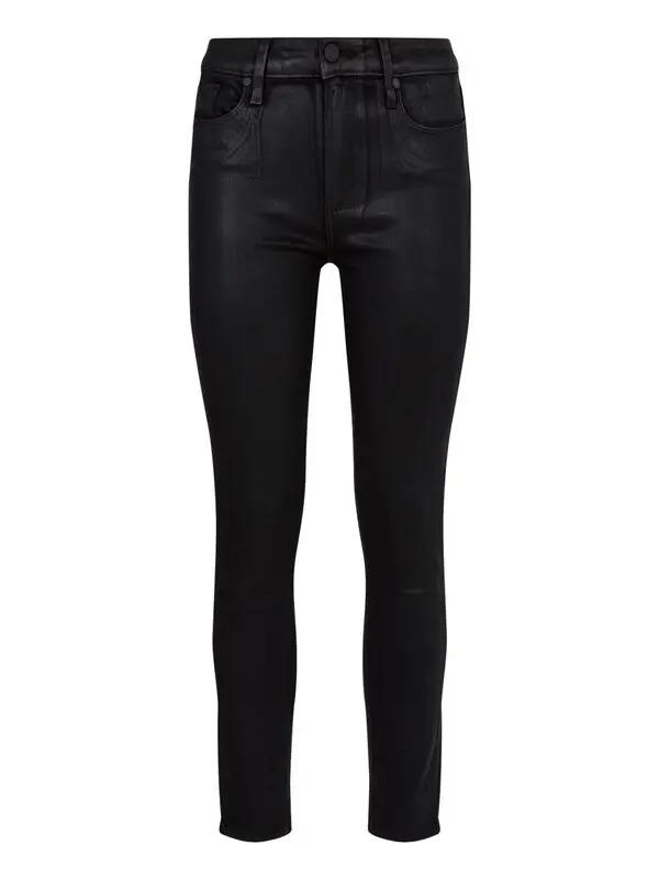 Paige Hoxton Coated Skinny Jeans - Black