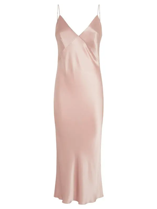 Olivia Von Halle Silk Issa Slip Dress - Pink