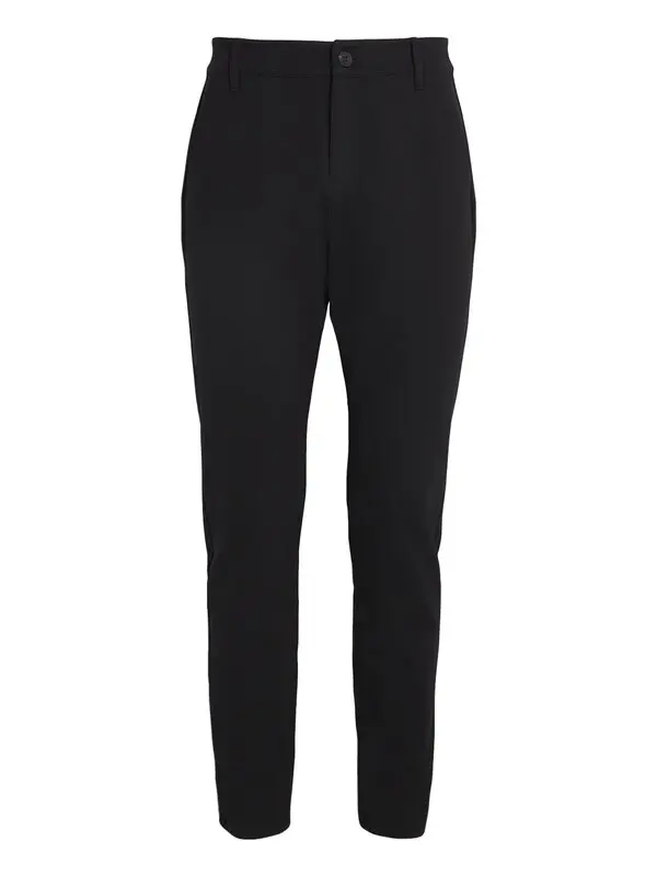Paige Slim-fit Stretch Trousers - Black
