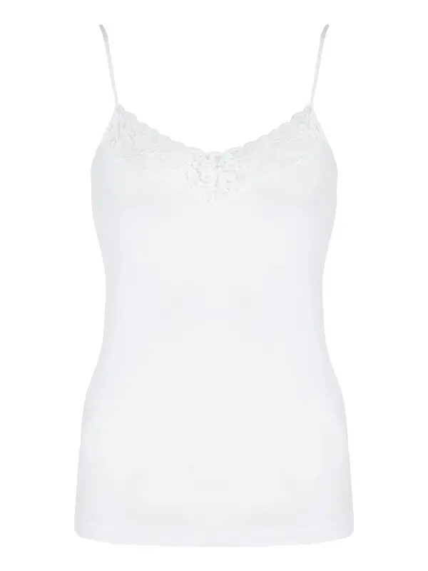 Hanro V-neck Moments Camisole - White