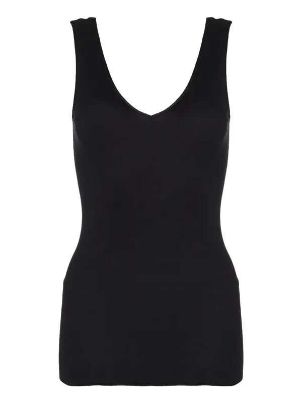 Hanro Cotton Seamless Tank Top - Black