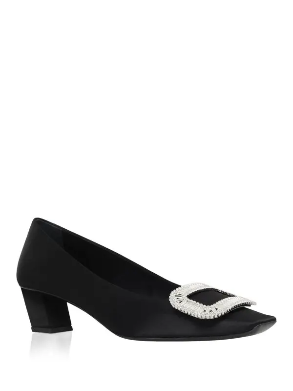 ROGER VIVIER Satin Belle Vivier Pumps 45 - Black
