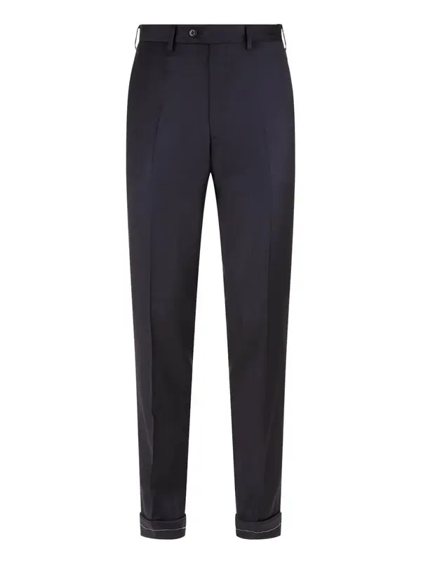 Brioni Wool Tailored Trousers - Blue