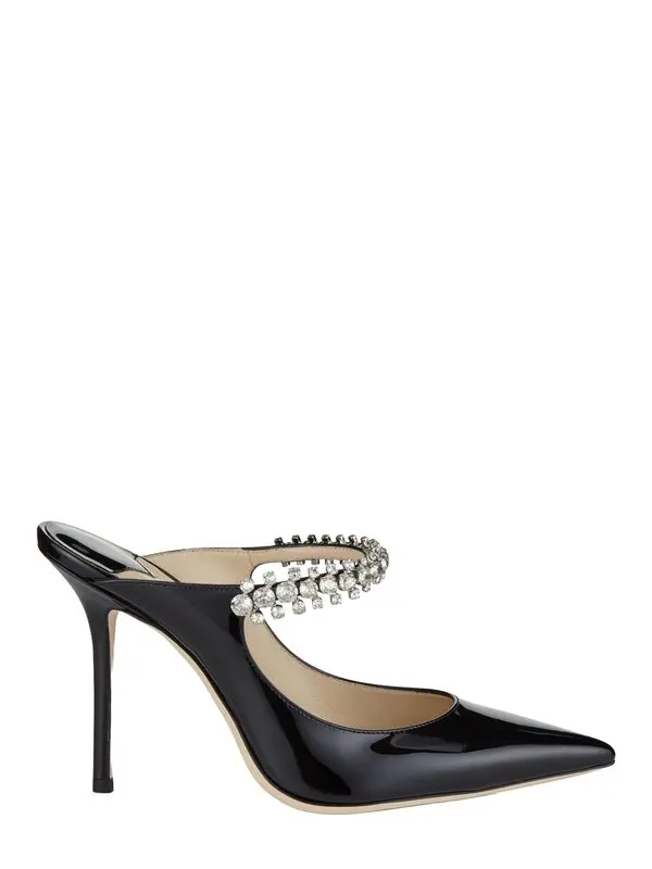 JIMMY CHOO Bing 100 Leather Mules - Black