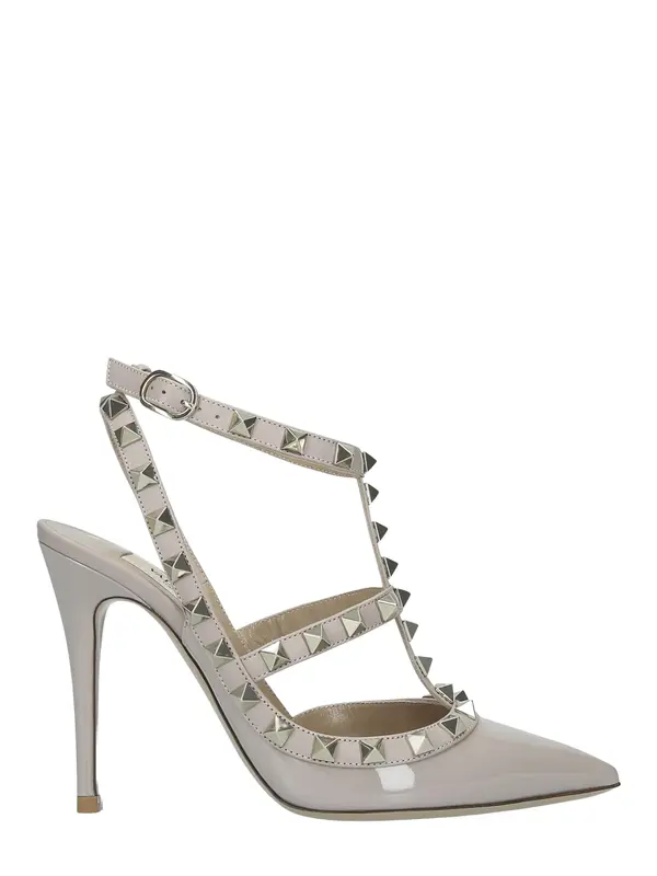 Valentino Garavani Leather Rockstud Pumps - Nude