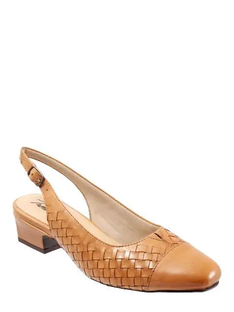 Trotters Dea Woven Slingback Pump - Bone