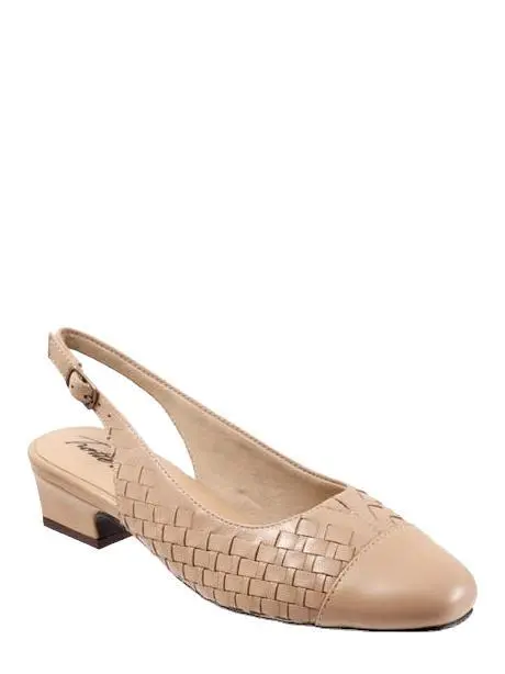 Trotters Dea Woven Slingback Pump - Nude