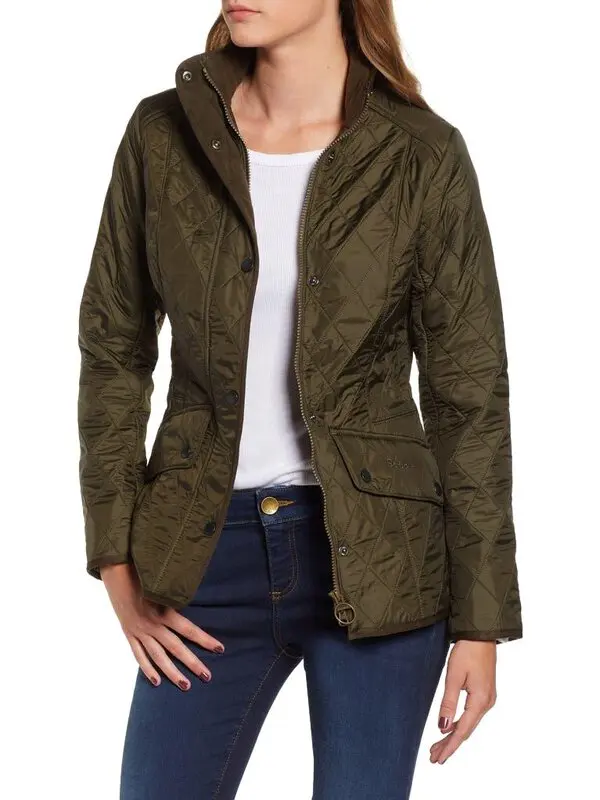Barbour Cavalry Quilted Jacket - Dk Olive/olive