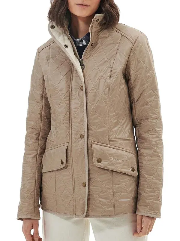 Barbour Fleece Lined Quilted Cavalry Jacket - Light Fawn