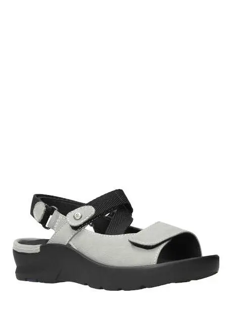 WOLKY Lisse Slingback Sandal - Grey Antique Nubuck Leather