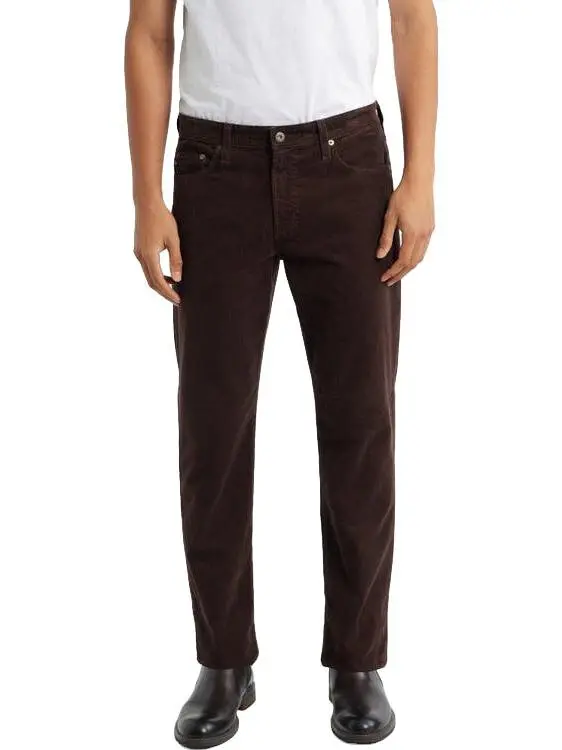 Ag Everett Straight Leg Corduroy Trousers - Raw Umber