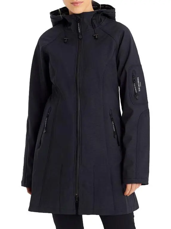 ILSE JACOBSEN Regular Fit Hooded Raincoat - Dark Indigo
