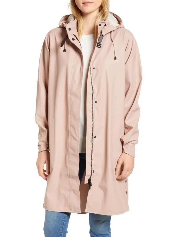 ILSE JACOBSEN Hooded Raincoat - Adobe Rose