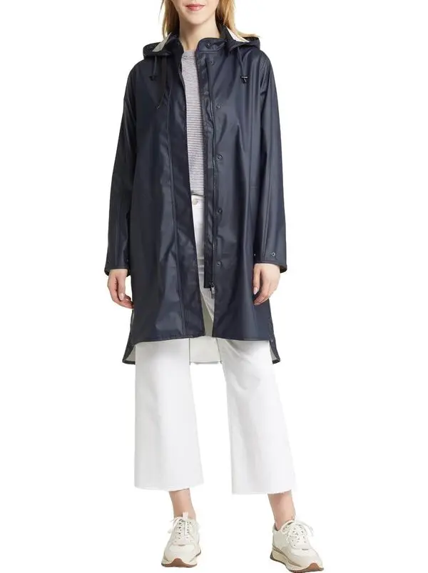 ILSE JACOBSEN Hooded Raincoat - Dark Indigo