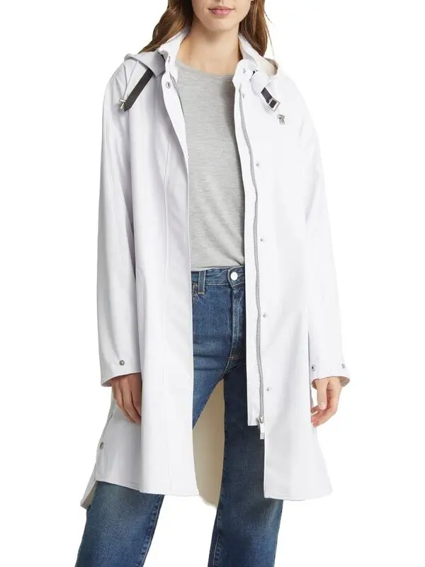 ILSE JACOBSEN Hooded Raincoat - White