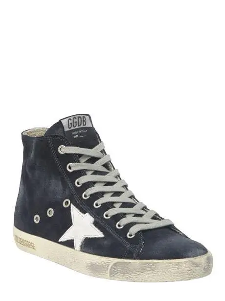 GOLDEN GOOSE Francy High-top Sneakers - Night Blue/white