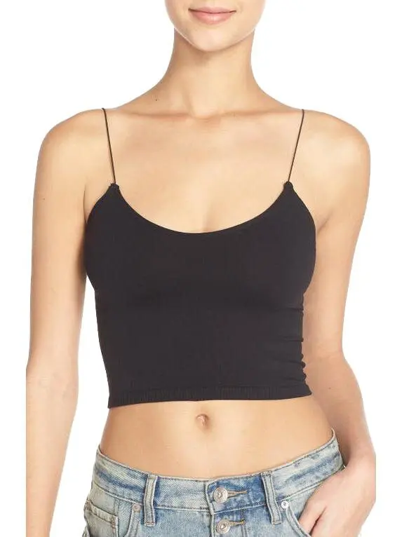 Free People Intimately Fp Crop Camisole - Black