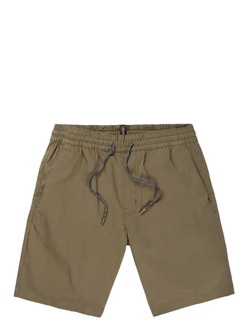 Volcom Elastic Waist Twill Shorts - Winter Moss