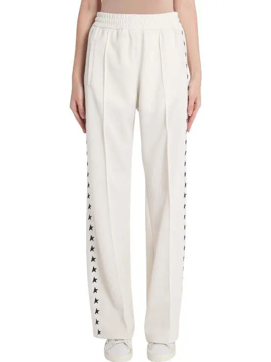 GOLDEN GOOSE Dorotea Star Collection Track Pants - Papyrus/black