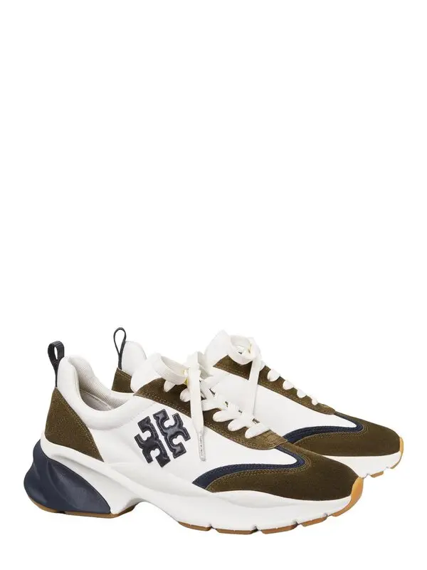 Tory Burch Good Luck Sneaker - White/navy/forest Green