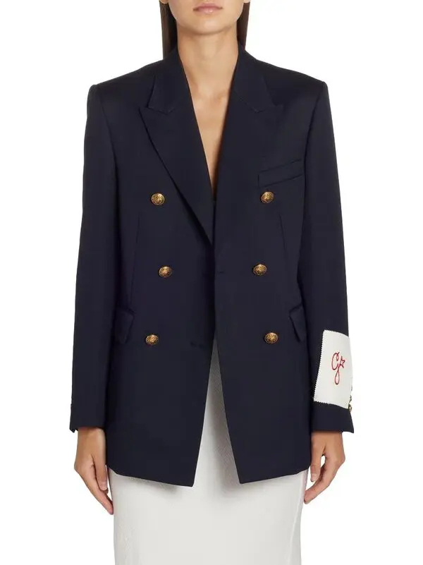 GOLDEN GOOSE Diva Double-breasted Blazer - Dark Blue
