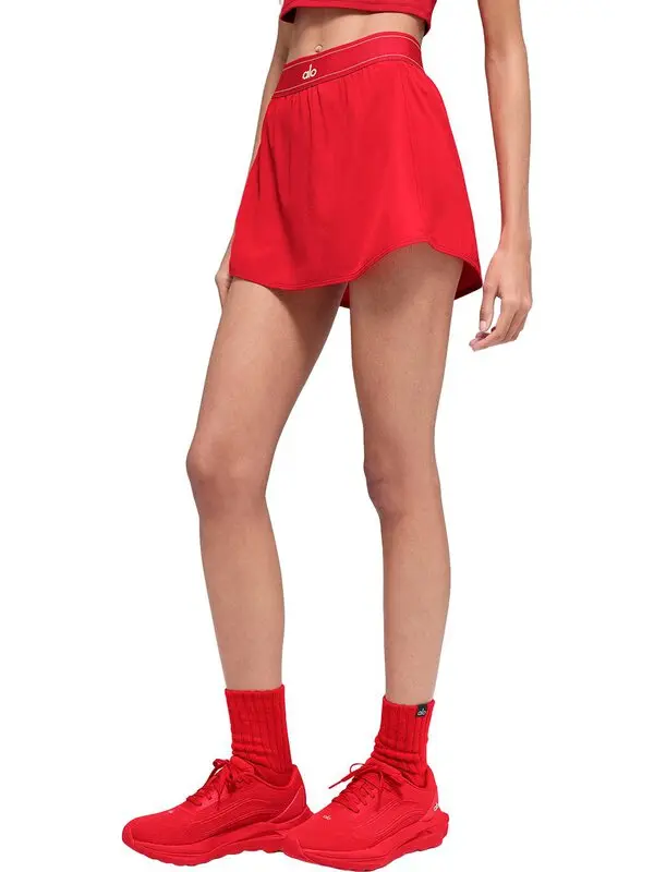 Alo Yoga Match Point Tennis Skirt - Bright Red
